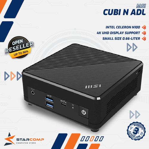 Promo MSI CUBI N ADL Mini PC Intel Celeron N100 Barebone - RAM 16GB ...