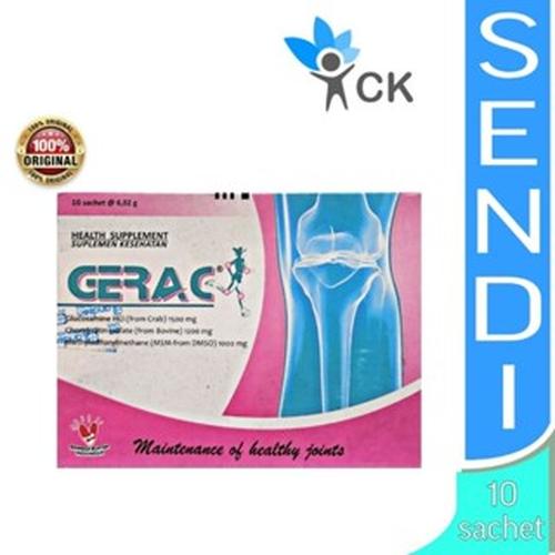 Jual GERAC SACHET BOX @ 10 SACHET, Vitamin untuk sendi anda dan ...