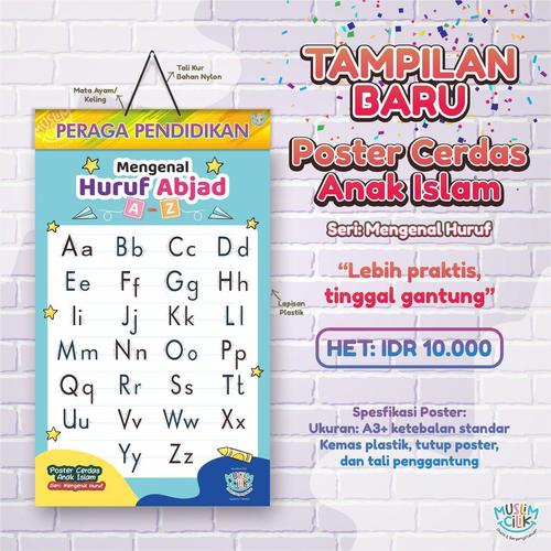 Jual Poster Mengenal Huruf ABJAD A-Z dan Cara Penulisannya - Kab ...
