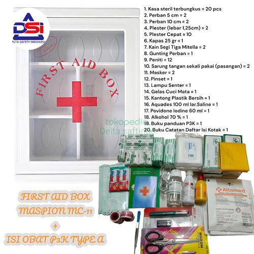 Jual Kotak Obat P3K Dinding Maspion MC 11 Type A Isi Original First Aid ...