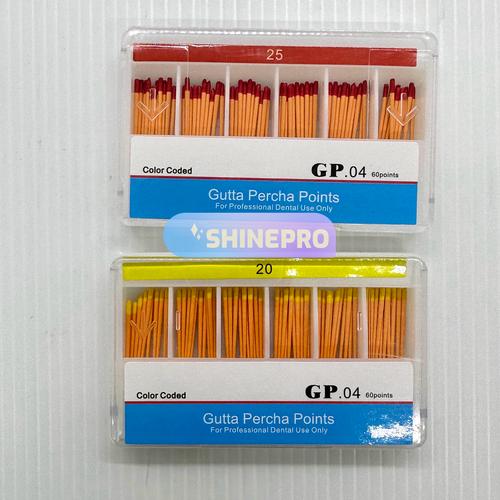 Jual Gutta Percha points dental guttap endo 04 taper #25 #20 - #25 04 ...