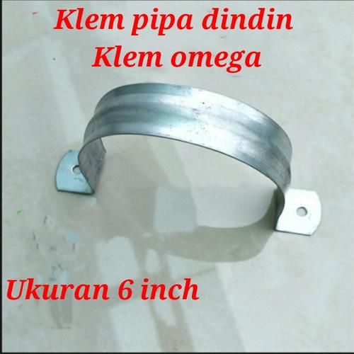 Jual klem dinding / tembok 6 inch / klem omega flexible ducting 6 inch ...