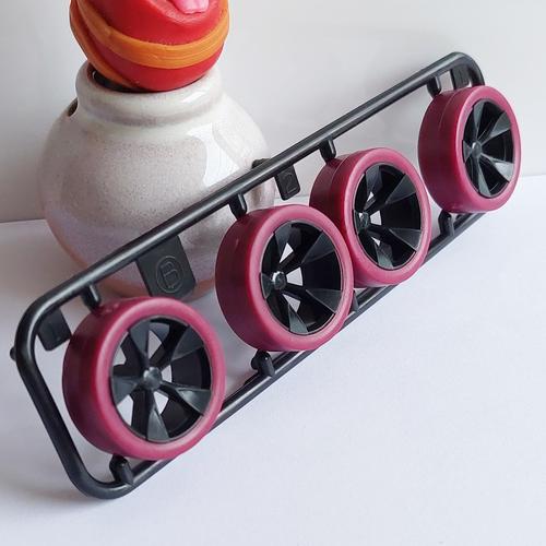 Jual REP TAMIYA 95245 CARBON REINFORCED WHEEL & BAN MAROON - V12MC ...