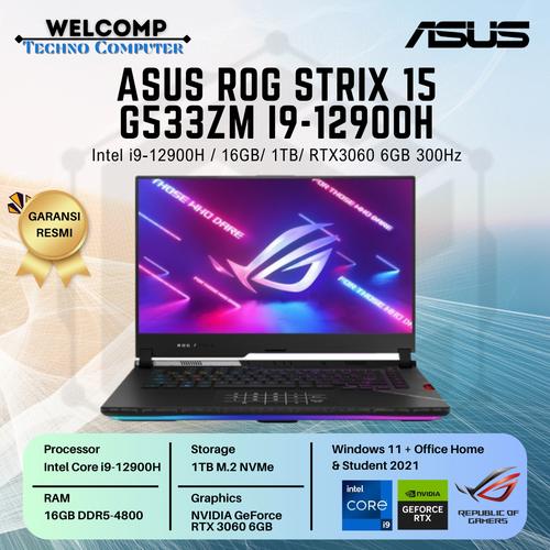 Jual Laptop Gaming Asus Rog Strix 15 G 533 ZM I9-12900H/ RTX3060 6GB ...