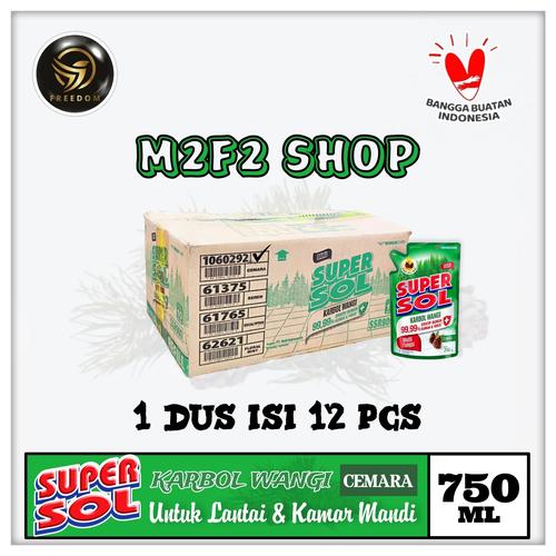Jual Supersol Karbol Wangi Pine Reguler Pouch | Cemara - 750 ml (Karton ...