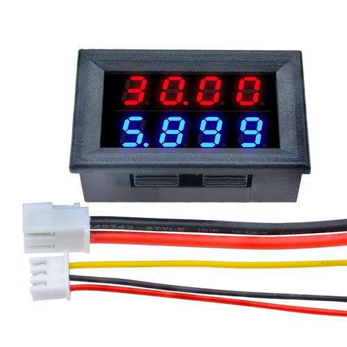 Jual Mini Digital Voltmeter Ammeter 4 Bit 5 Wires DC 200V 10A - Kota ...