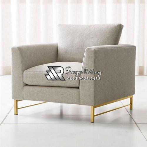 Jual sofa minimalis ruang tamu kaki besi,sofa ruang tamu singgle seater ...