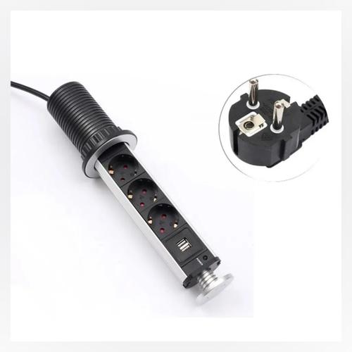 Jual Stop kontak meja meeting POP UP colokan listrik 3port - 2 port usb ...