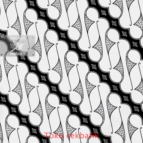 Jual kain batik - Motif Batik soga Parang V9 ( HItam Putih) - Kota ...
