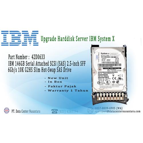 Jual 42D0633 | IBM 146GB SAS 2.5-inch SFF 6Gb/s 10K G2HS Slim Hot-Swap ...