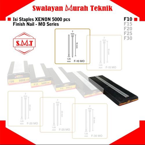 Jual XENON F10 Isi Staples Paku Tembak Angin 1cm Lurus Refill Air ...