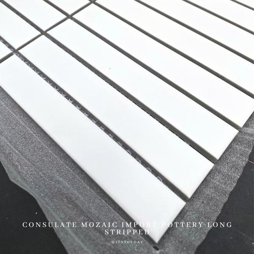 Jual Mozaic Keramik Pottery Long Stripped Import MATT Mozaik Mosaik TOP ...