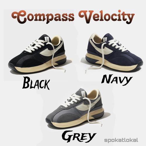 Jual Sepatu Compass Retrograde Velocity Black, Navy, Dan Grey Size 37 ...