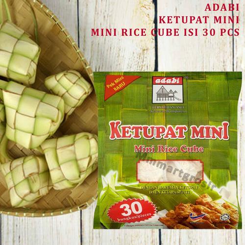 Promo Adabi / Ketupat Mini Rice Cube / Ketupat Nasi Kemasan / Isi 30pcs ...