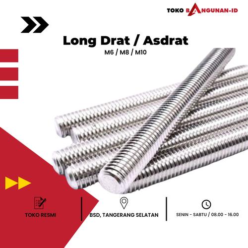 Jual As drat / Long drat 1 Meter Batang m6/m8/m10 - m6 - Kota Tangerang ...