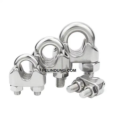 Jual Klem Kawat Seling Stainless Steel Clamp Penjepit Tali Sling Kuku ...
