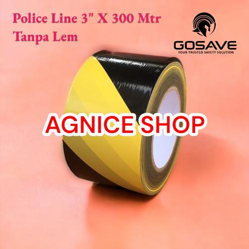 Jual Police Line 3 Inch x 300 Meter Hitam Kuning Barricade Garis Polisi ...