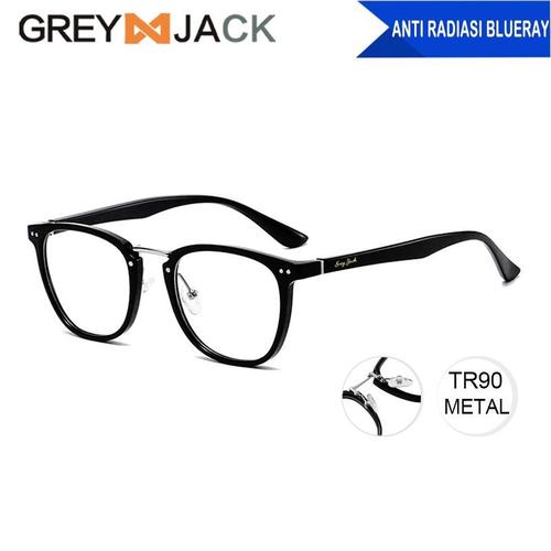 Promo Grey Jack Kacamata Antiradiasi Blueray Fashion Kotak Tr90 Kekinian 807 - BLACK DOFF ...