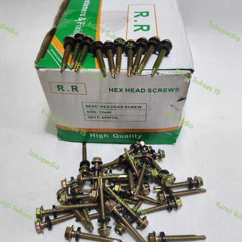 Jual Baut Roofing Kuning 12 x 40 - Baut Rofing 12x40 - Baut Atap Rofing ...