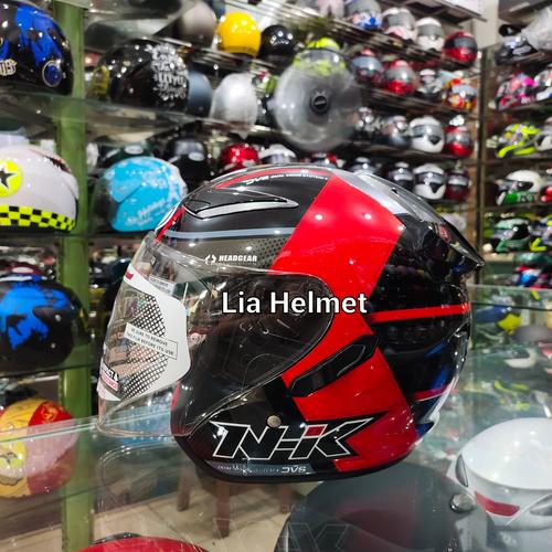 Jual Helm Half Face NHK R1 motif Napoleon Black/red / NHK R1 motif ...