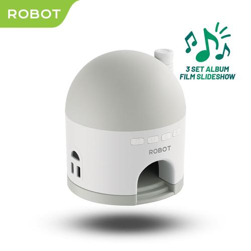 Promo ROBOT Projection Lamp RT-PL01 Lampu Aesthetic 360 Rotasi 4 Mode ...