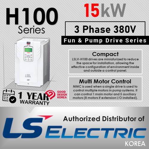 Promo Fan & Pump Inverter VFD LS Electric LSLVH100 15 kW 3 Phase 380V ...