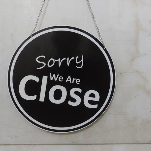 Jual TULISAN OPEN/CLOSE BULAT SIGN AKRILIK GANTUNG KACA TOKO UK. 20CM ...