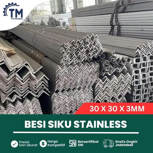 Jual Besi Siku stainless steel sus304 30 x 30 x 3mm x 6M - Kab ...