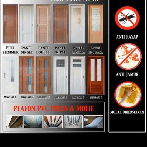 Jual Pintu PVC UV UKURAN KUSEN 80 X 200 /Pintu Rumah/Pintu Toilet ...