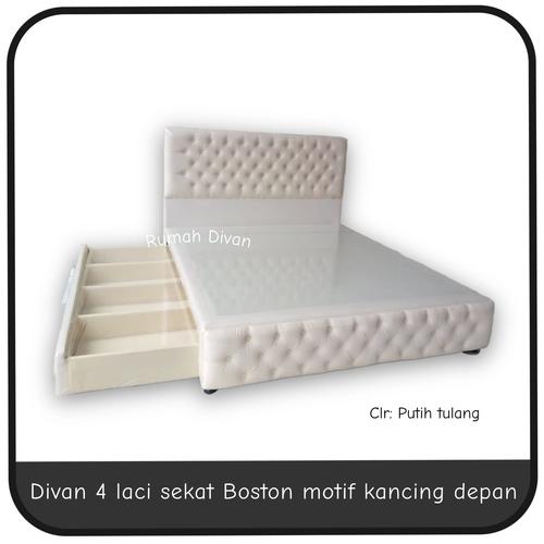 Jual DIVAN DIPAN TEMPAT TIDUR LACI BESAR 4 SEKAT BOSTON MOTIF KANCING ...