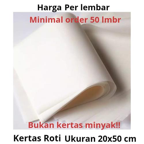 Jual 20 X 50Cm Kertas Roti Putih Wrapping Paper Bungkus Kado Kertas ...