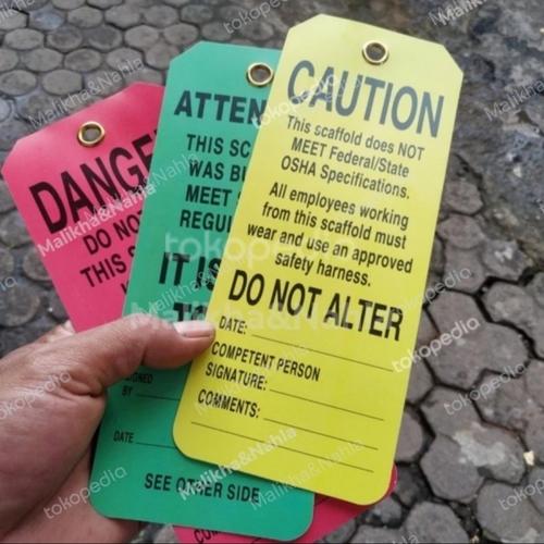 Jual Scaffold Status Safety Tag: Caution Incomplete Scaffold - Kuning ...