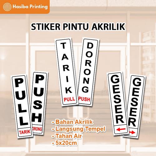 Jual Stiker Pintu Akrilik Acrylic Tarik Dorong - TARIK-DORONG - Jakarta ...