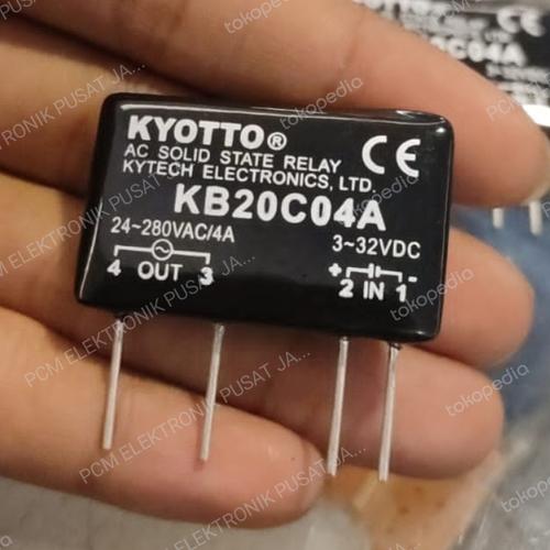 Jual ssr solid state relay kyotto kb20c04a 3-32vdc/3v/5v/12v/24v/48v 4a ...