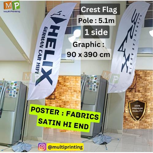 Promo CREST BANNER 5 METER-FLAG BANNER 5 METER-FLYING BANNER 5 METER ...