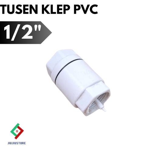Jual TUSEN KLEP PVC 1/2" INCH PUTIH CHECK VALVE TOSEN KLEP 1/2 INCH PVC ...