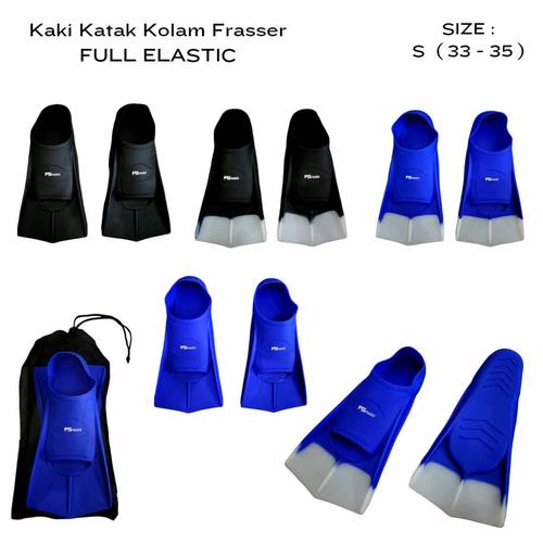 Jual Sepatu Renang Katak Katak Kaki Fin Frasser Ukuran 30-32 - L - Kota ...