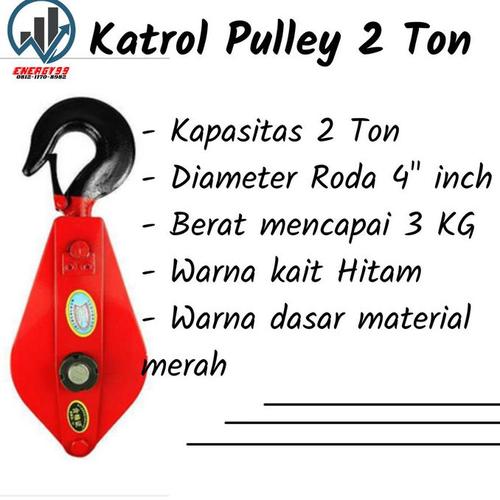 Jual READY KATROL PULLEY 2 TON | KATROL PULLEY BLOCK 2 TON / 4 INCH ...