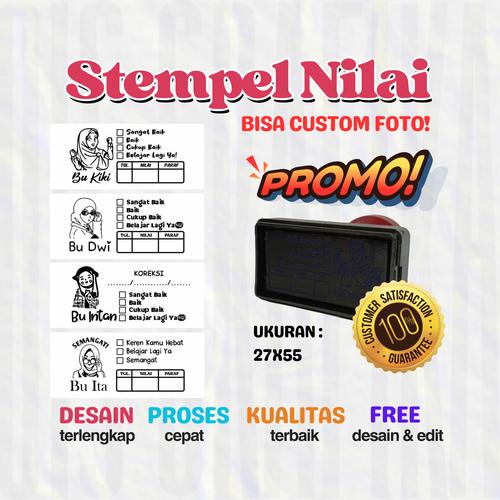 Jual Stempel Nilai Guru | Stempel Penilaian Custom Foto | Custom ...