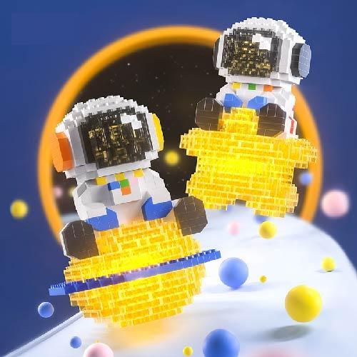 Jual LELEBROTHER Astronaut Series // Nano Block Astronot Space Mainan Balok - BINTANG - Jakarta ...