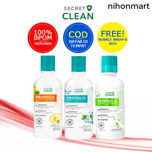 Promo Secret Clean Propolis Antiseptic Mouthwash 500ml - Peppermint ...