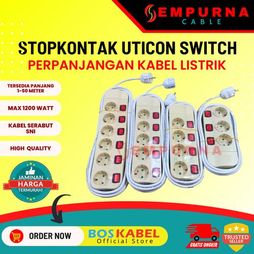 Jual UTICON StopKontak 3 4 5 6 Lubang SNI / Kabel Listrik tambahan - 3 ...
