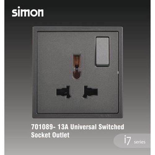 Jual Stop Kontak Universal + Switch Simon i7 Grey - Jakarta Barat ...