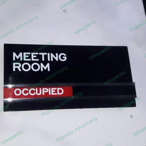 Jual custom sign 30x30 board gambar papan meeting room ruang meeting ...