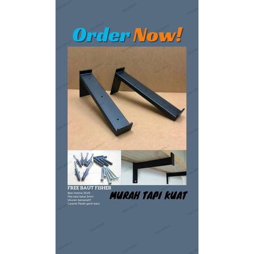 Jual Rak Besi Siku Dinding Rak Penyangga Papan Ambalan Rak Minimalis ...