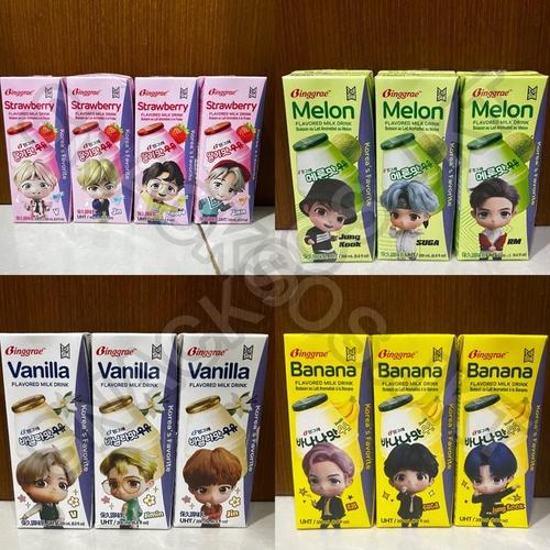 Jual BINGGRAE BTS EDITION MILK KOREA STRAWBERRY /MELON / BANANA ...