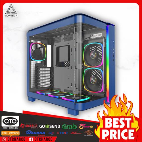 Promo Casing MONTECH KING 95 PRO - Mid Tower ATX, mATX - Blue Cicil 0% ...
