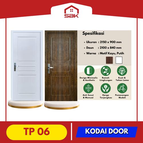 Promo Pintu Kamar | Pintu Engineering Door 90x215 TP 06 KODAI - Cokelat ...