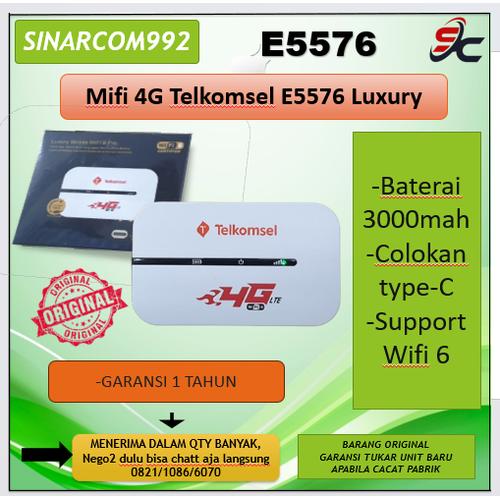 Jual Modem Mifi 4G Telkomsel E5576 Luxury / modem wifi E-5576 1Year ...