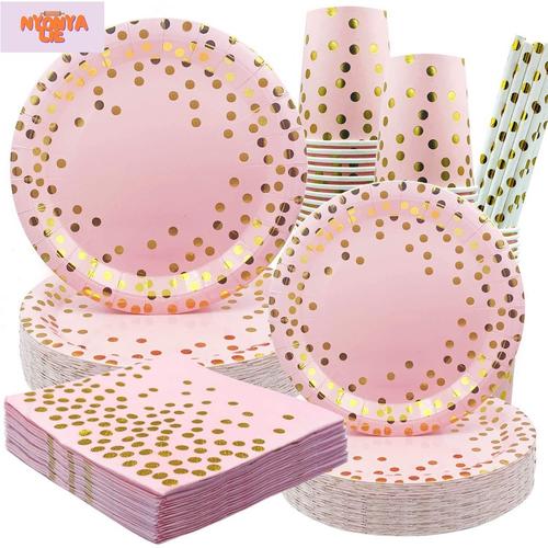 Jual PGK01 Piring Gelas Kertas Polkadot Alat Makan Pesta Ulang Tahun ...